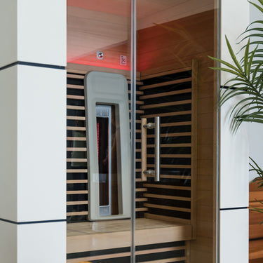 Rejuvair 3 Person Full Spectrum Infrared Sauna in White | Kiva Wellness