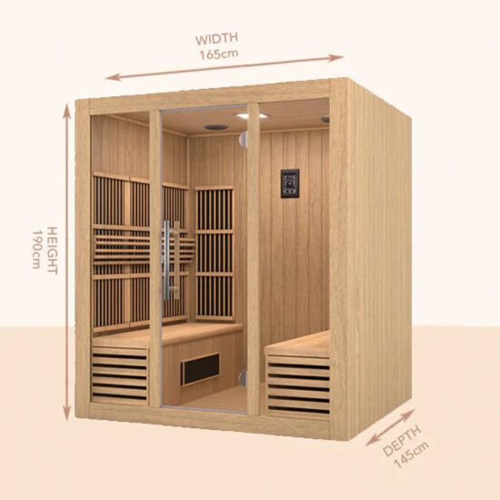 Kiva Wellness 4-Person Far Infrared Sauna | Spacious Relaxation